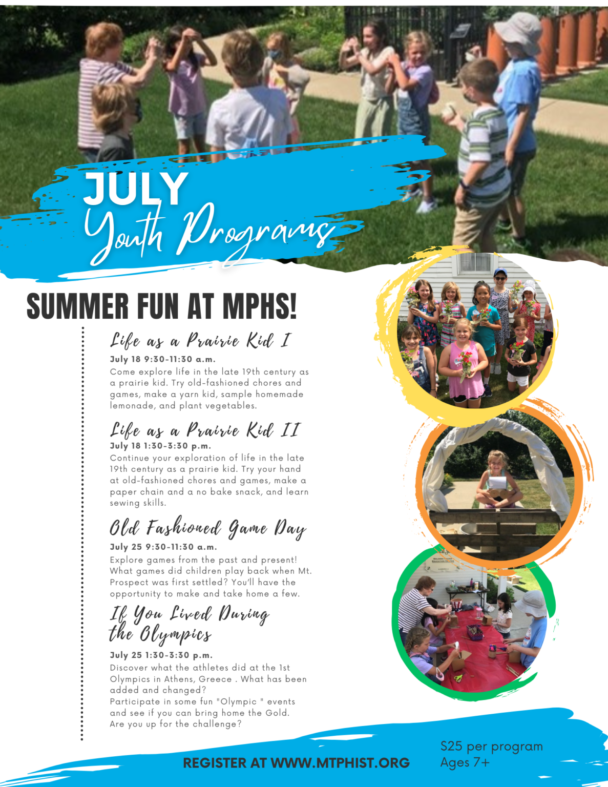 Summer Youth Programs 2024 Keeping Hometown Memories Alive Mount Prospect Historical Society